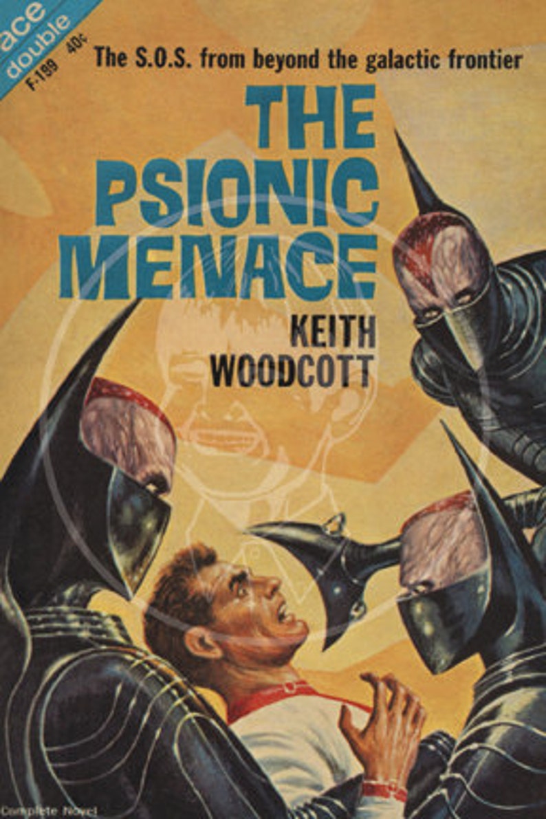 The Psionic Menace - 10x15 Giclée Canvas Print of a Vintage Pulp ...