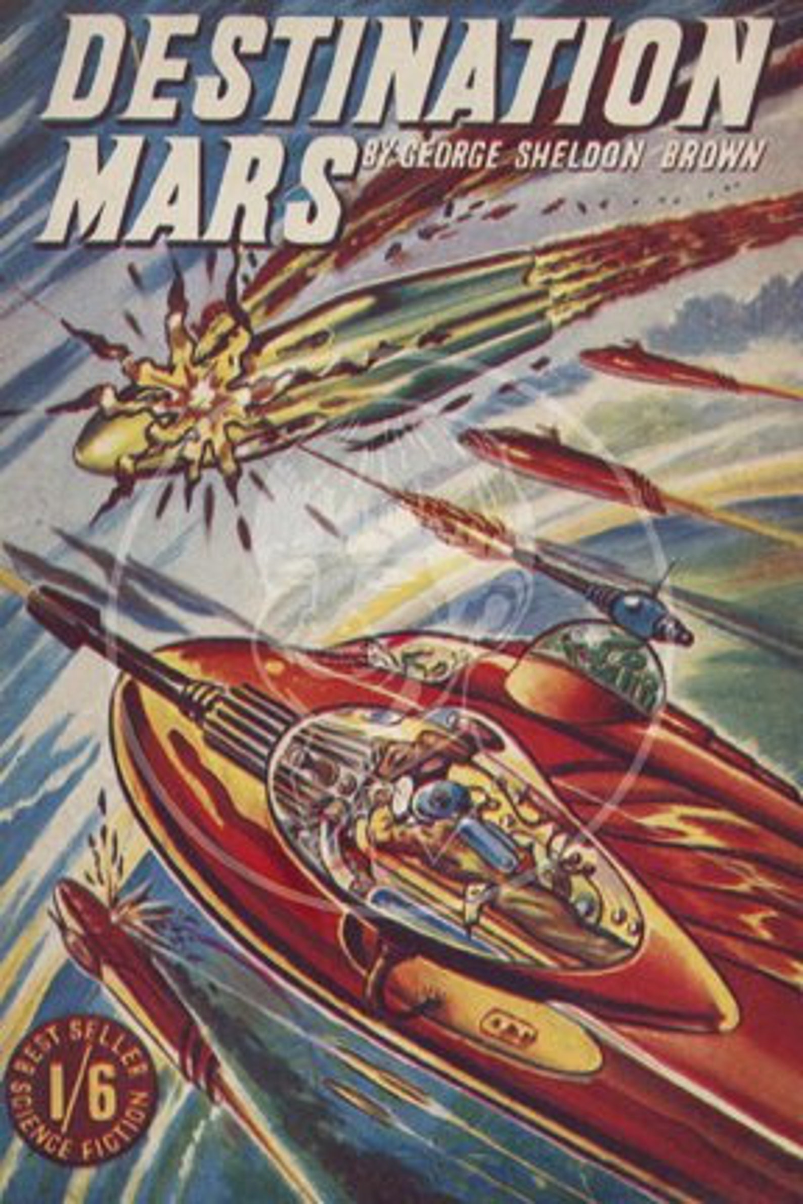 Destination Mars 10x15 Giclée Canvas Print of a Vintage Pulp Paperback ...