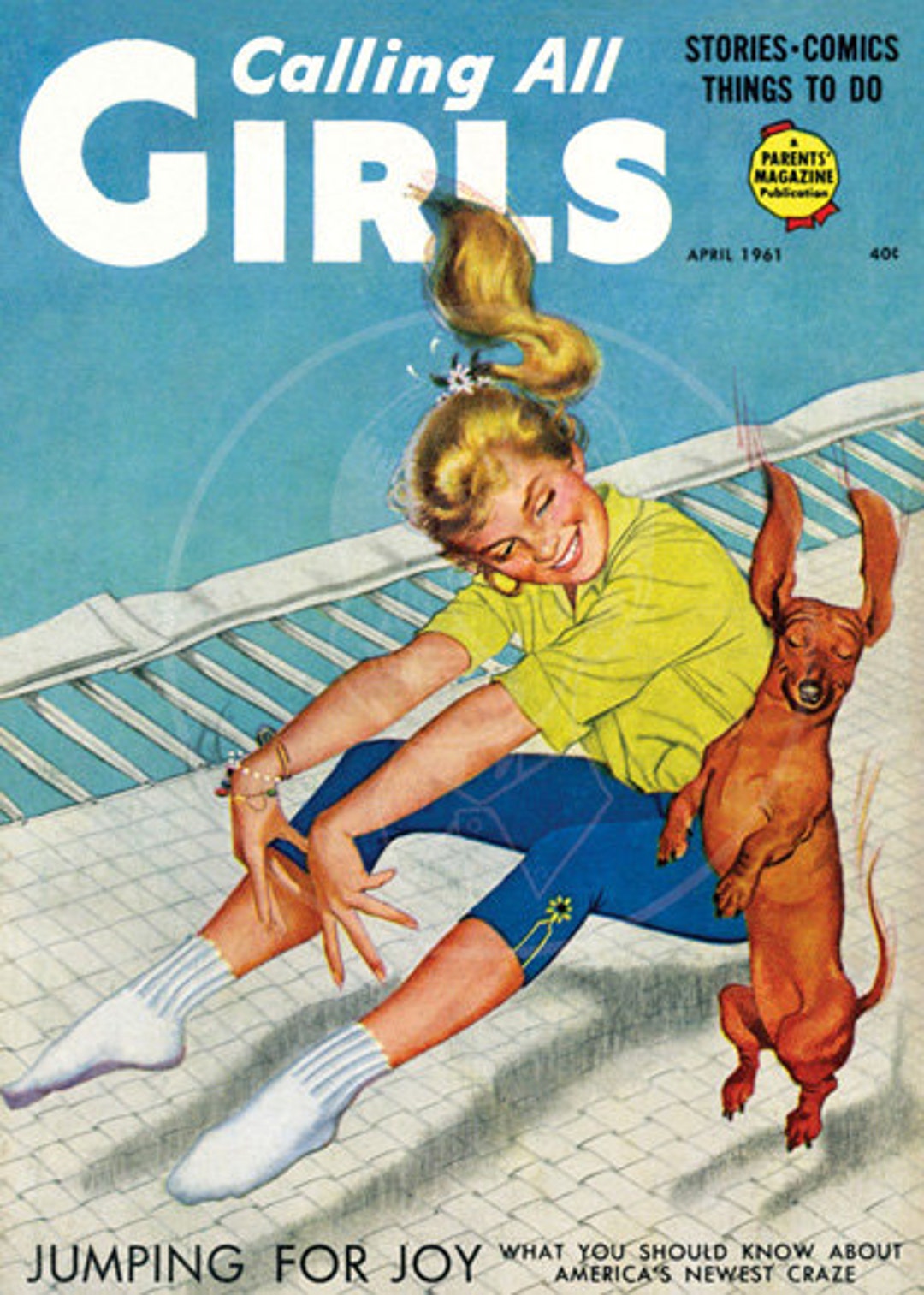 Calling All Girls (apr 1961) - 10x14 Giclée Canvas Print of Vintage ...