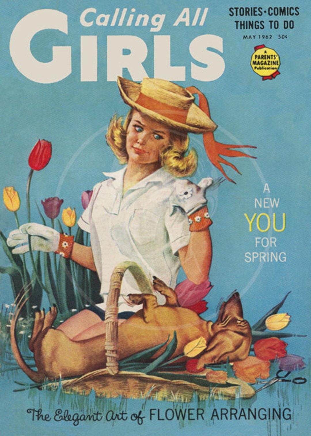 Calling All Girls (may 1962) - 10x14 Giclée Canvas Print of Vintage ...