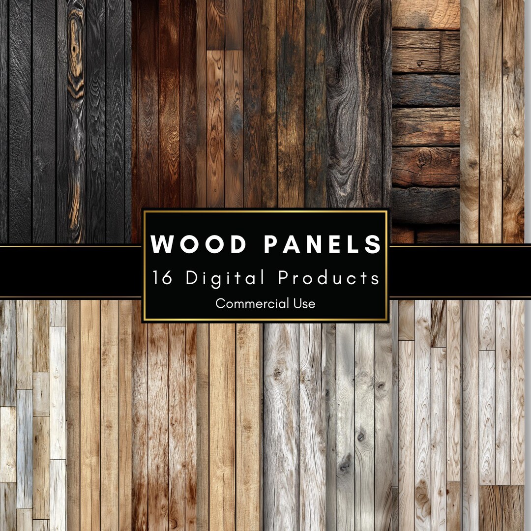 Rustic Wood Panel Textures | Barnwood Overlays, POD Crafts (digital ...