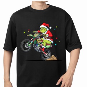Christmas Grinch Dirt Bike Rider PNG, Grinch Motorcycle Christmas ...