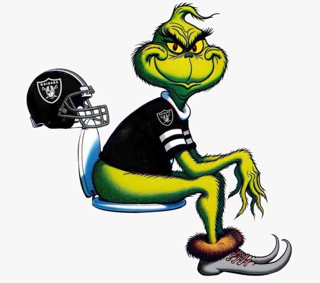 Grinch Football Fan Sitting on Toilet PNG, Funny Grinch Football Parody ...