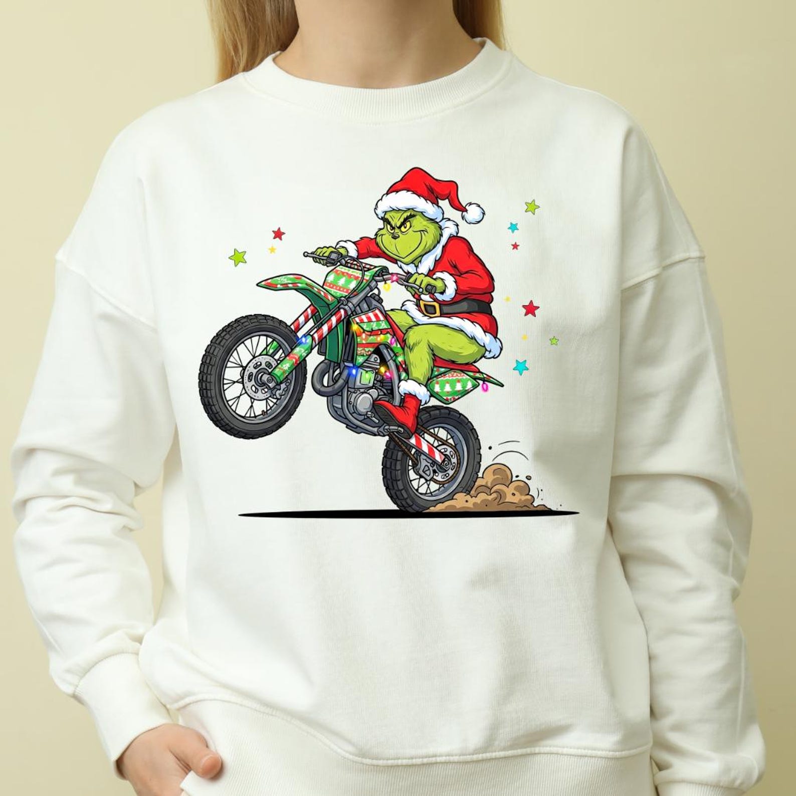 Christmas Grinch Dirt Bike Rider PNG, Grinch Motorcycle Christmas ...
