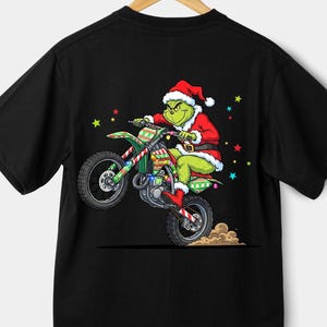 Christmas Grinch Dirt Bike Rider PNG, Grinch Motorcycle Christmas ...