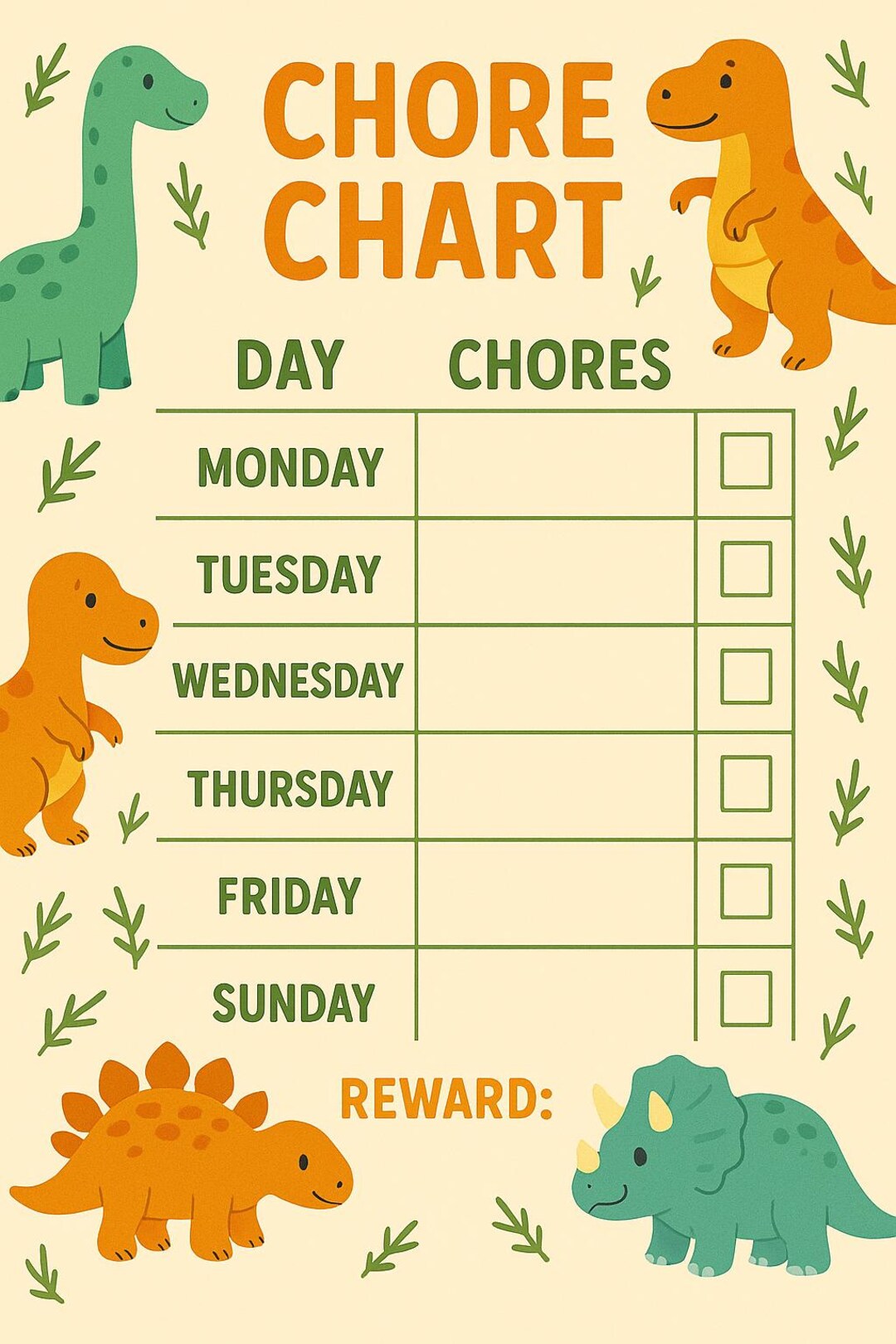 Toddler Boy Chore Chart - Etsy