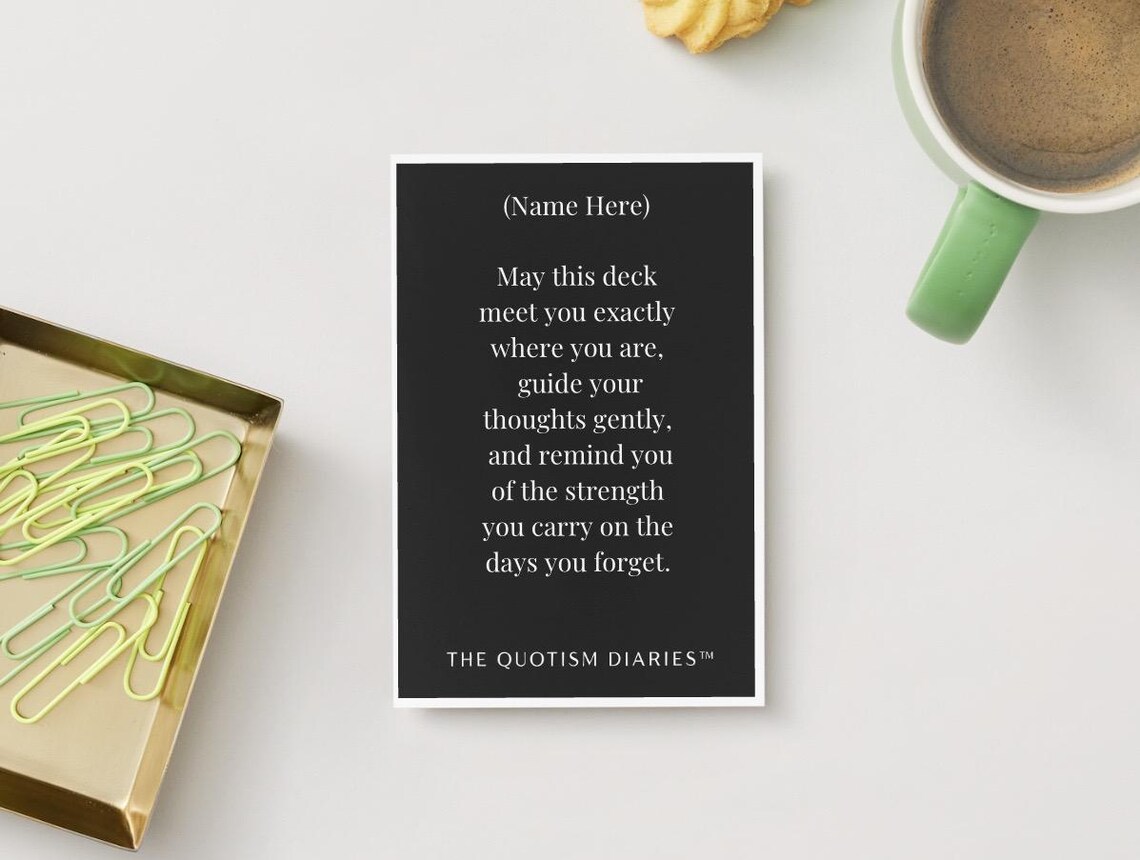 Personalized Reflection Quote Card Deck: Printable Self Care Prompts ...