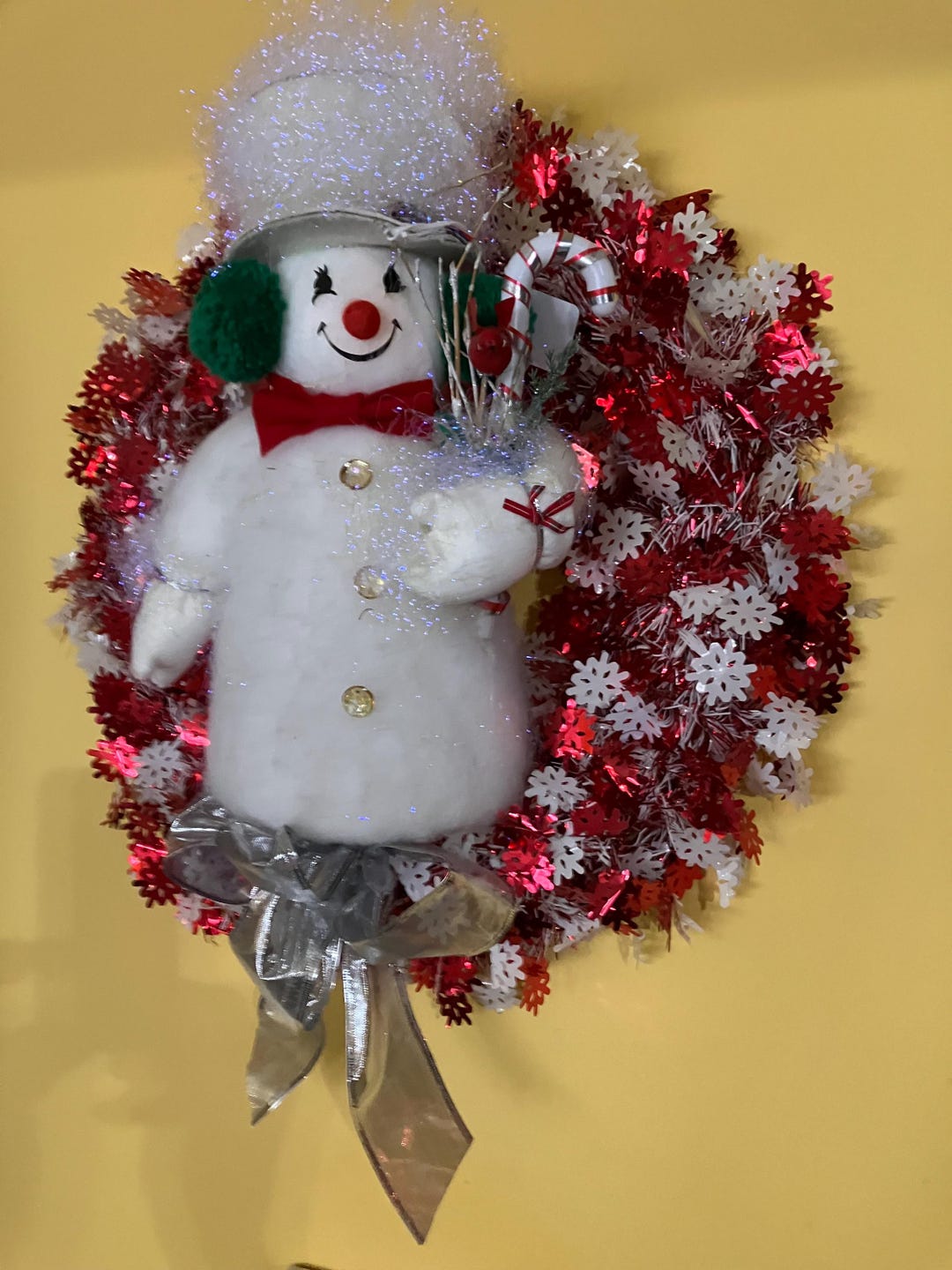 Snowman Wreath - Etsy