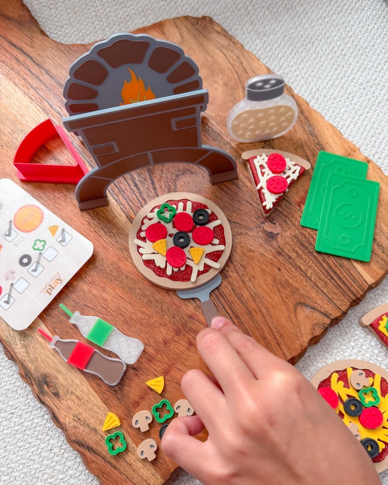 Pizza Parlor Playdough Sensory Kit – Handmade Pretend Play - Etsy