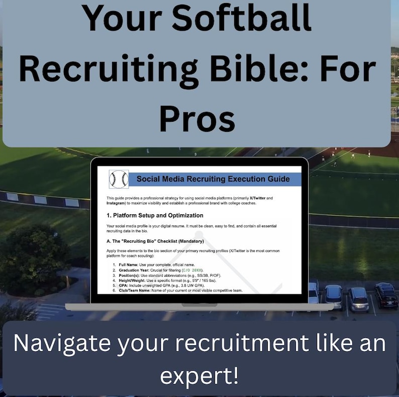 Women's Softball College Recruiting Templates, Checklists, and Guides ...