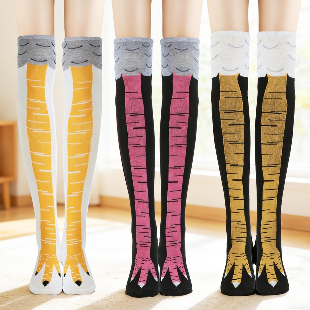 Funny Chicken Claw Socks,chicken Leg Socks for Adult,knee-high Socks ...
