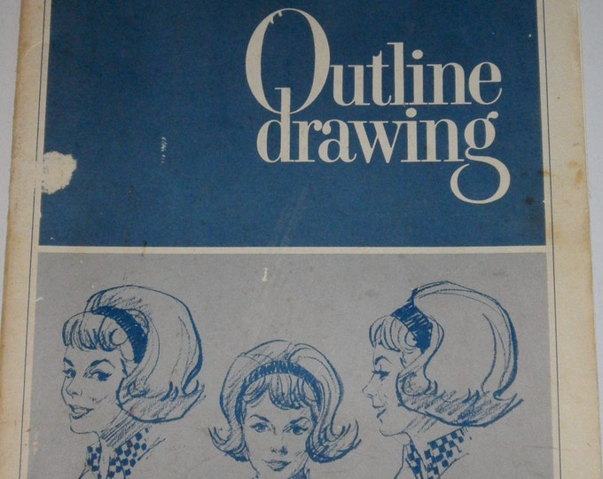 10 DOLLAR Sale-vintage 1960s Art Instruction Outline Drawing Book-super ...
