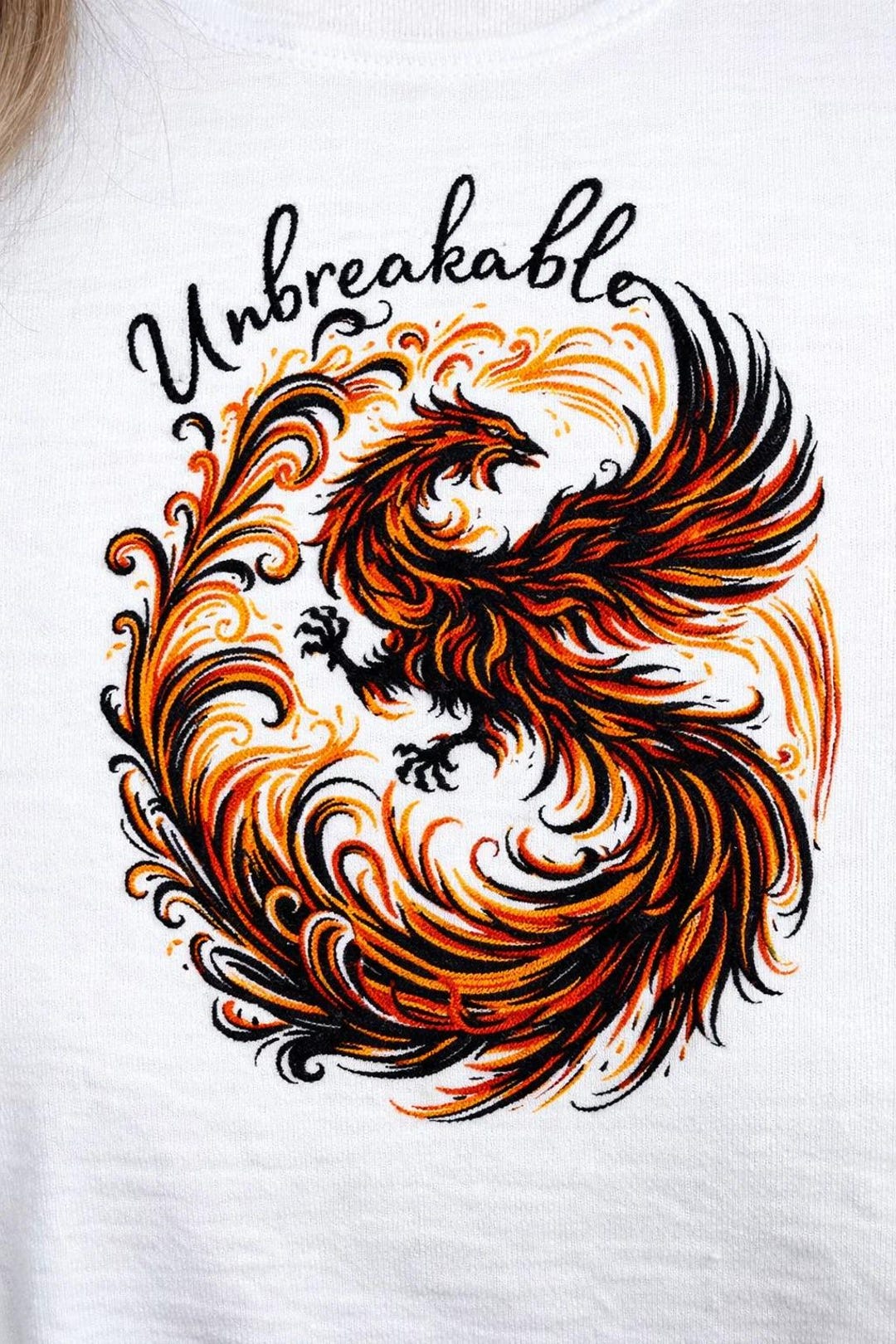Rising Phoenix Embroidery Design, Mythical Bird Pattern Digital ...
