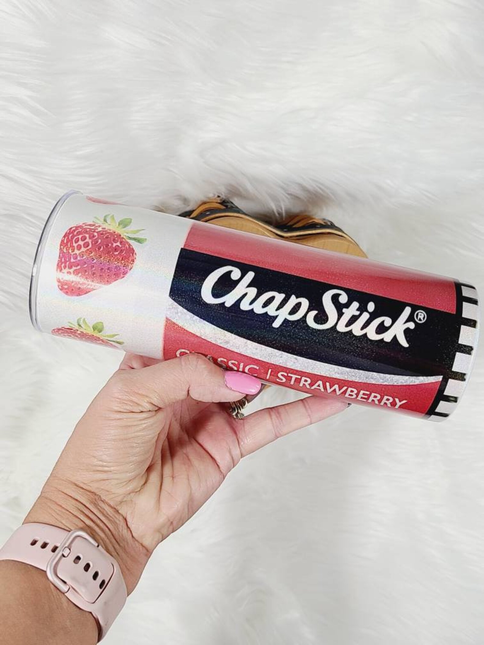 Chapstick Tumbler Strawberry Chapstick Tumbler Chapstick Gift Chapstick ...