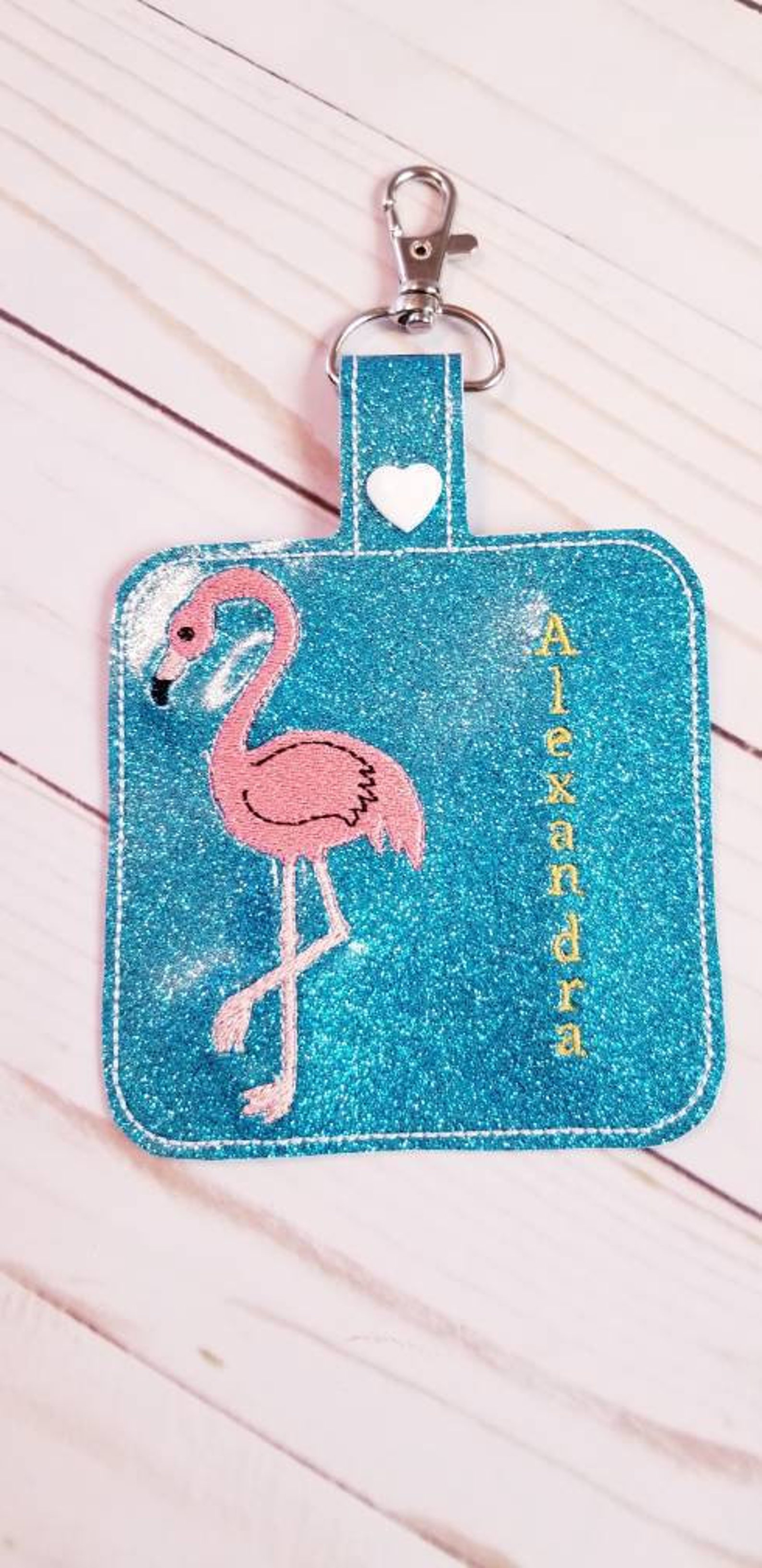 Flamingo Name Tag Flamingo Tag Backpack Tag Name | Etsy