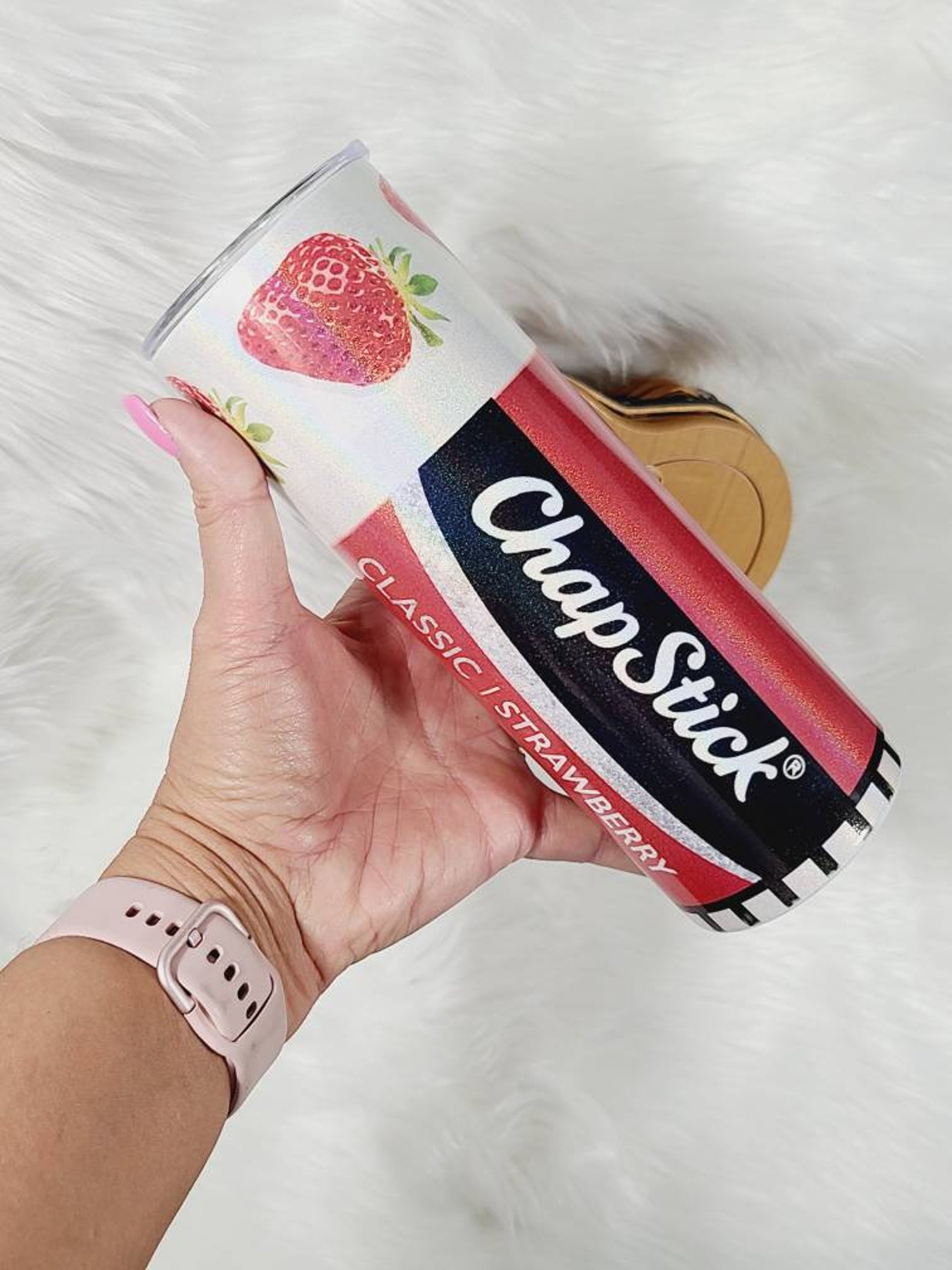 Chapstick Tumbler Strawberry Chapstick Tumbler Chapstick Gift Chapstick ...