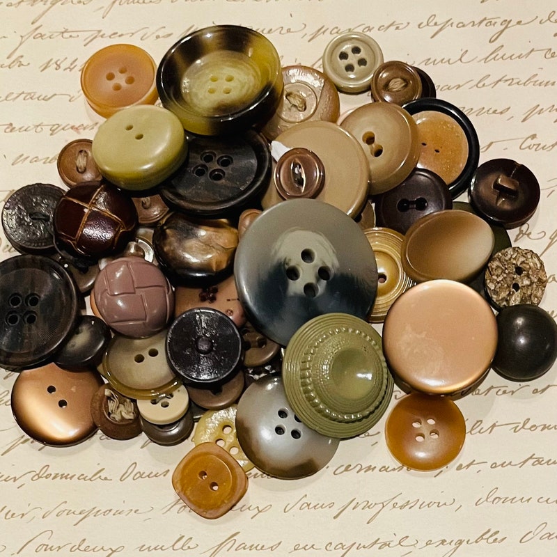 Brown Buttons - Etsy