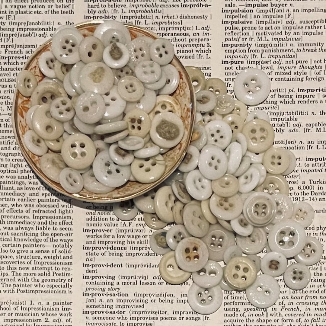 30 Random Vintage/antique China Buttons - Bulk, Mixed Lot - Etsy