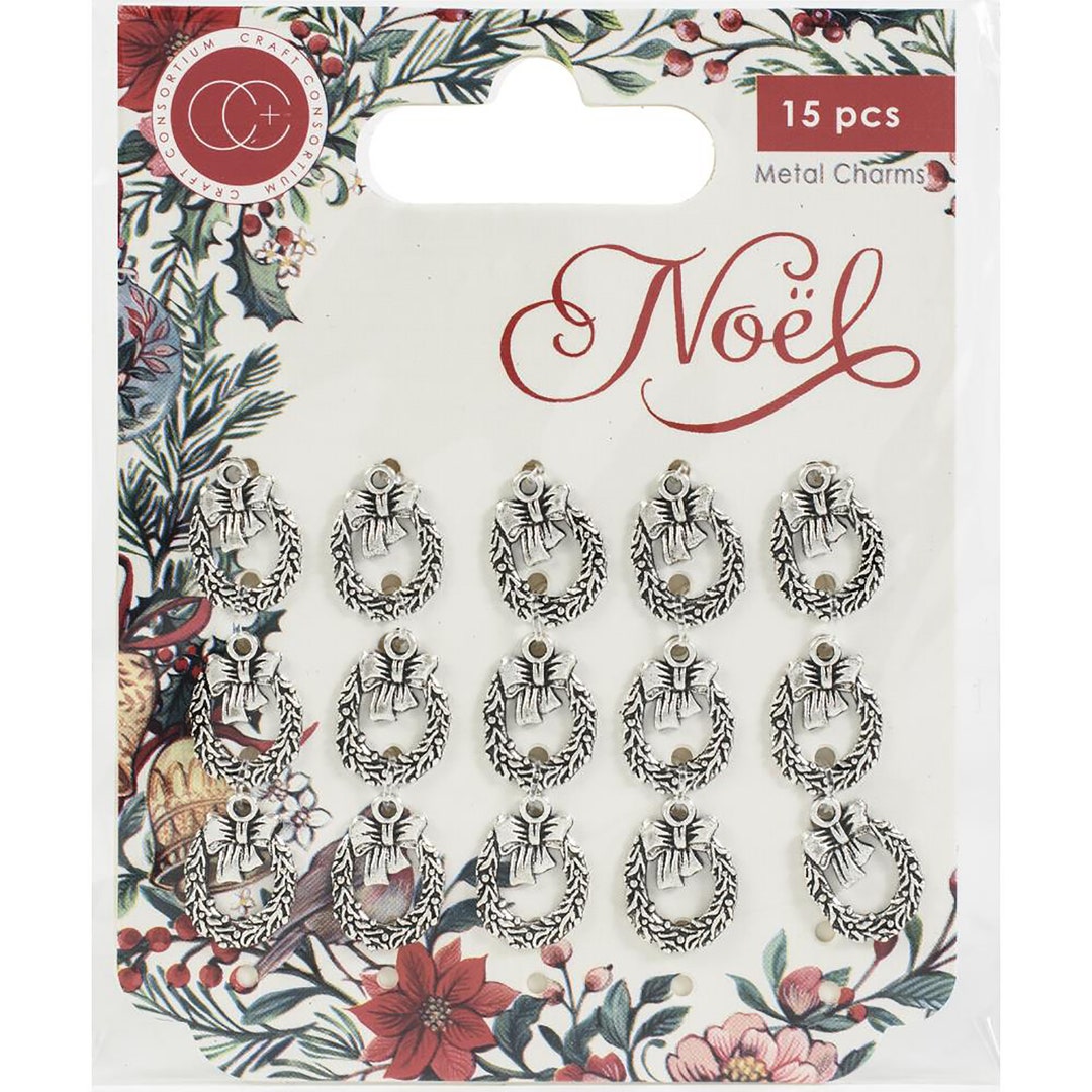 Craft Consortium Noel - Metal Vintage Wreath Charms - Etsy
