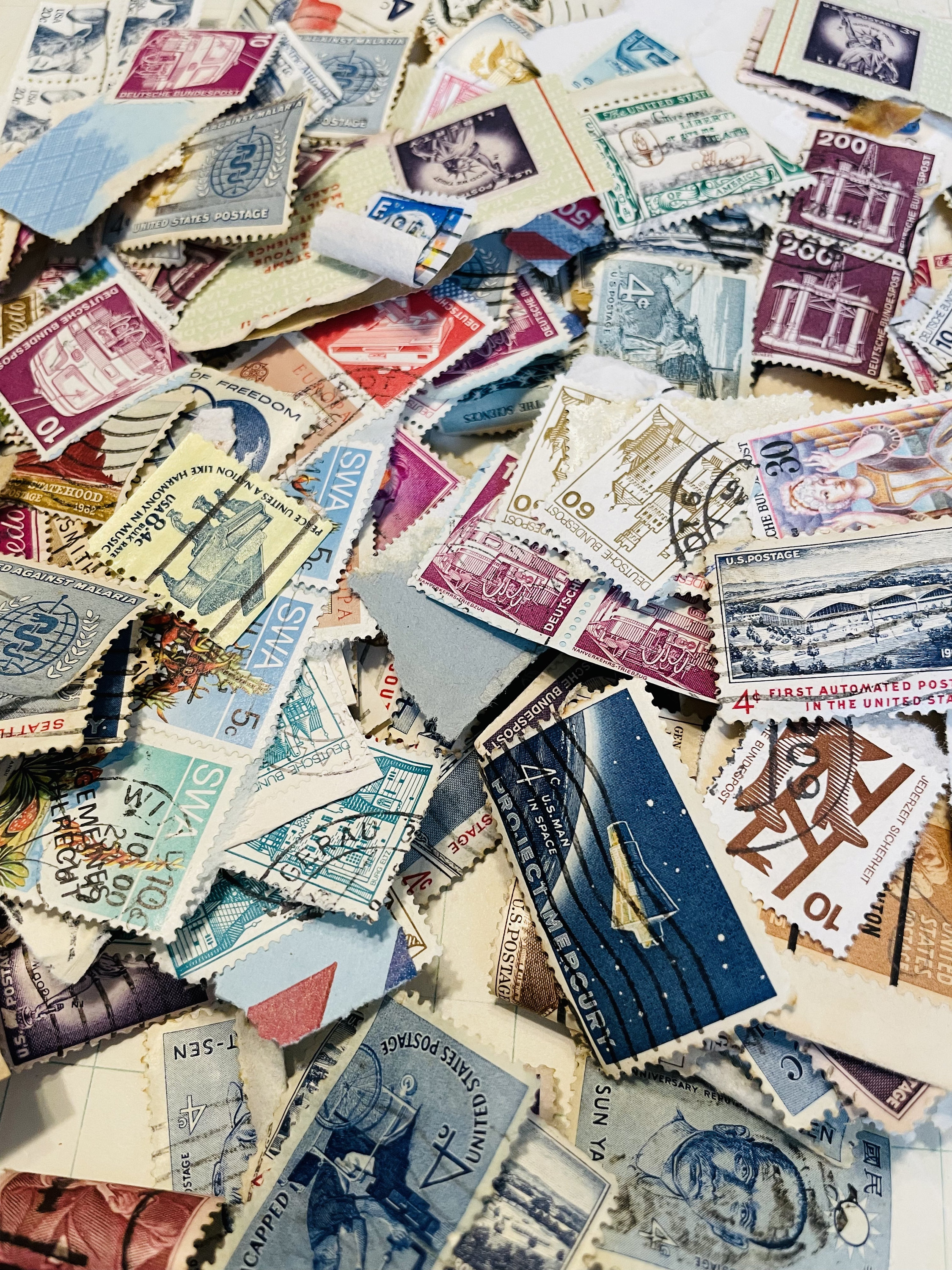 50 Random Postage Stamps All Different Most Used - Etsy