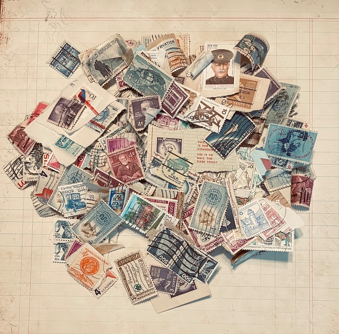 50 Random Postage Stamps - All Different - Most Used - Etsy
