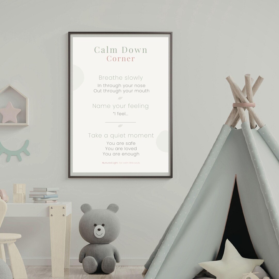 Calm Down Corner Poster | Kids Emotional Regulation Tool (digital ...