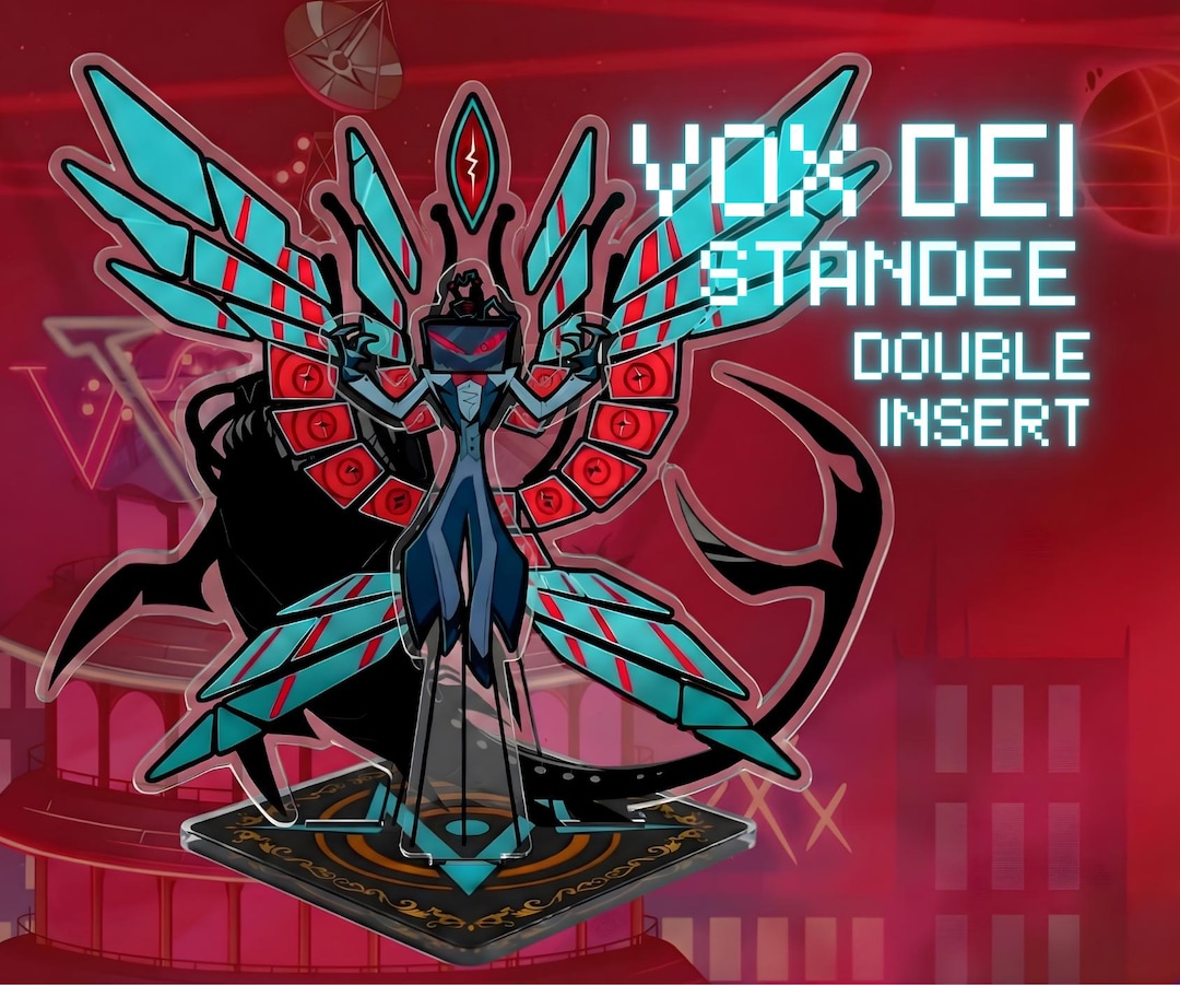 Hazbin Hotel Vox Standee, TV Demon Fanart, Acrylic Double Insert ...
