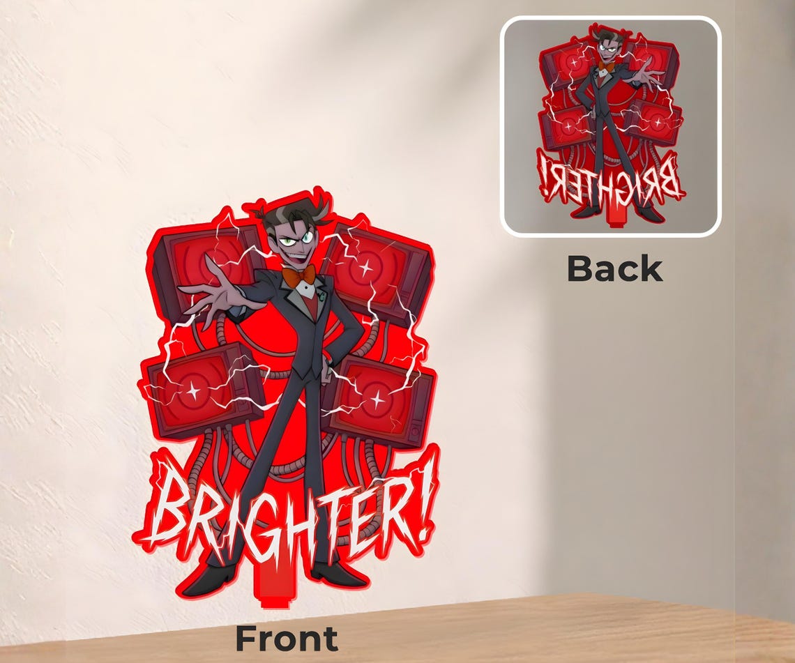 Limited! Hazbin Hotel Human Vox Standee, TV Demon Fanart, Acrylic - Etsy