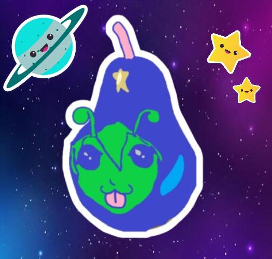 Silly Gleeb Alien Kasane Teto Pear "pearto" Sticker | Synthv/utau ...