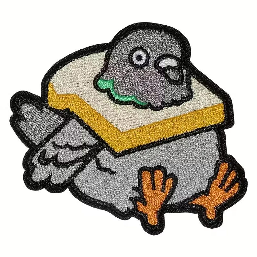 Fat Bread Pigeon Embroidery Patches - Etsy