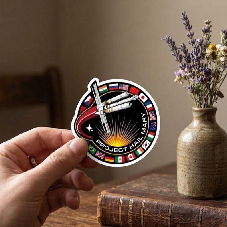 Project Hail Mary Vinyl Sticker, Waterproof Laptop Decal, Space Art Car ...