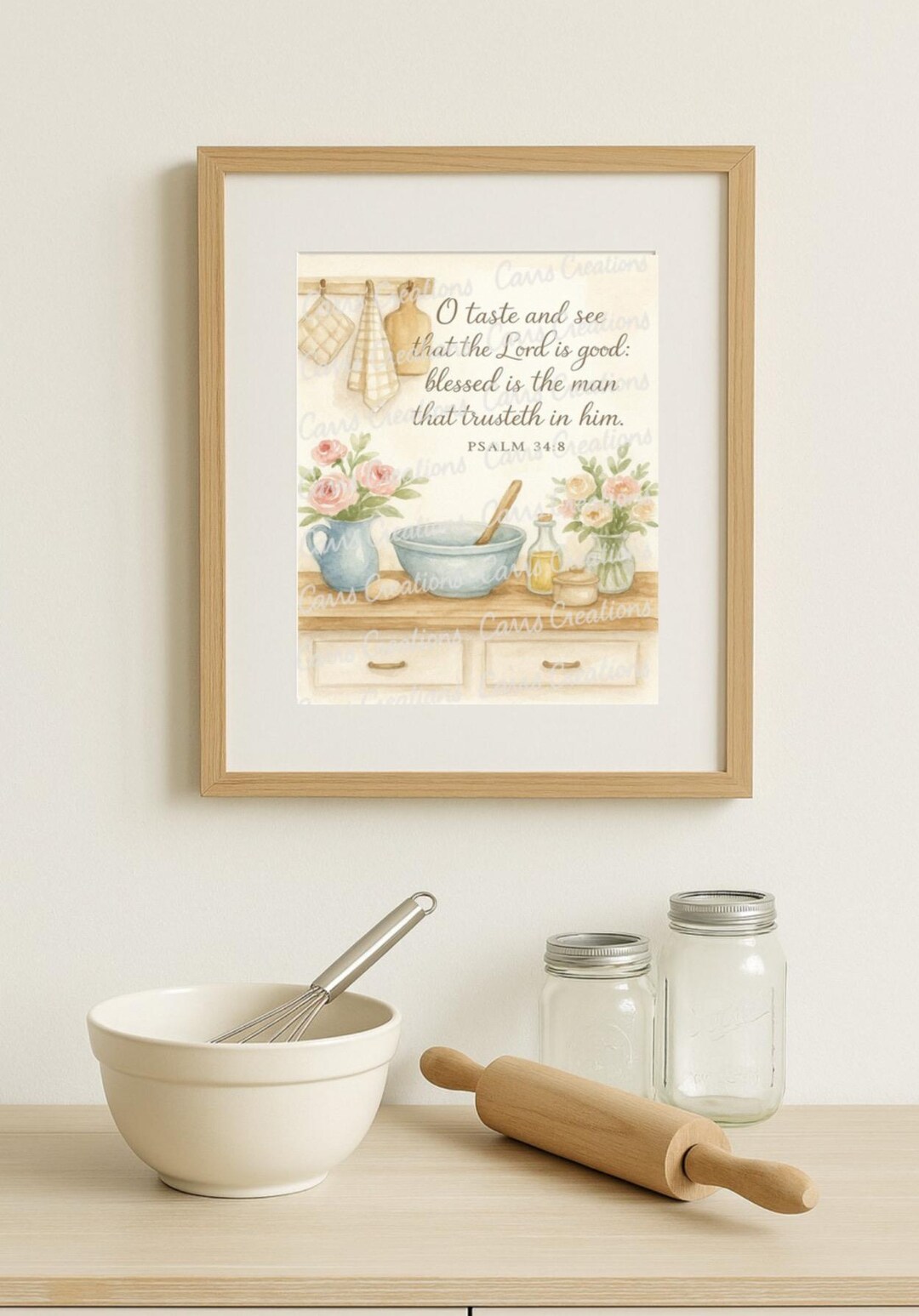 Kitchen Scripture Art Print - KJV Verse (digital Download) - Etsy