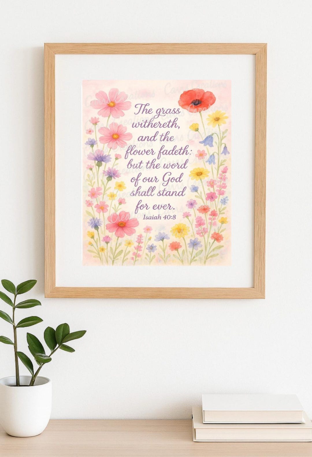 Wildflower KJV Verse Print – Scripture Wall Art (digital Download) - Etsy