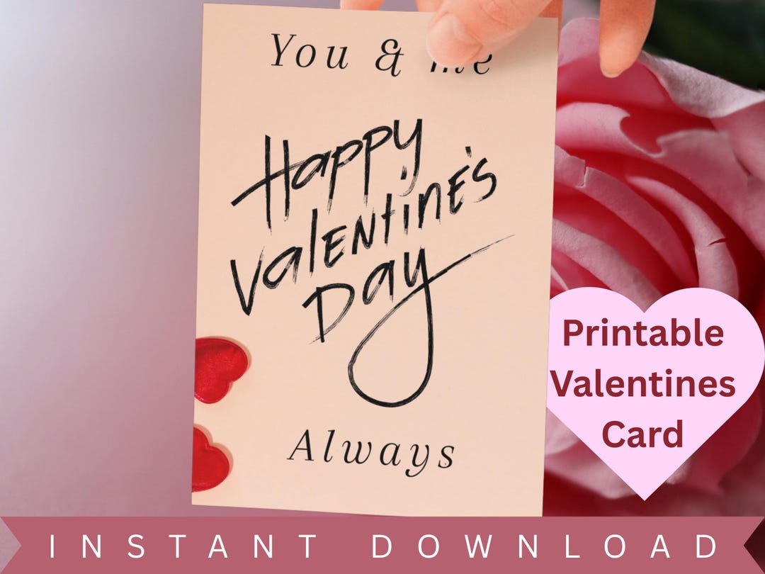 Happy Valentine’s Day Card – Minimal Romantic Digital Valentine Card ...