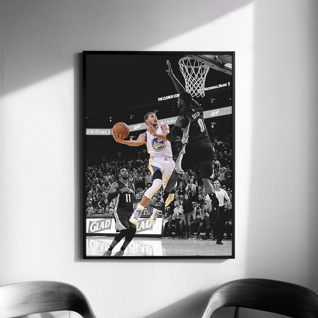 Chef Curry Dunk Poster, Wall Art Print, Basketball Poster, Sport Poster ...