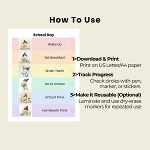 Visual Schedule for Kids | Daily Routine Chart Printable | Autism ADHD ...