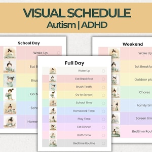 Visual Schedule for Kids | Daily Routine Chart Printable | Autism ADHD ...