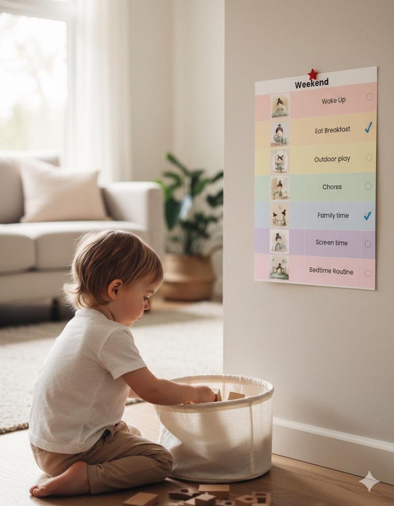 Visual Schedule for Kids | Daily Routine Chart Printable | Autism ADHD ...
