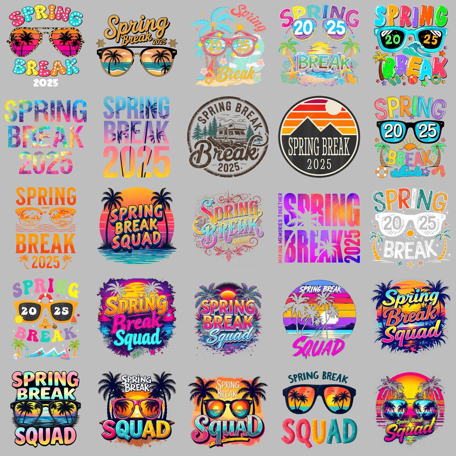 Spring Break 2025 PNG Squad Beach Vacation Family Trip - Etsy
