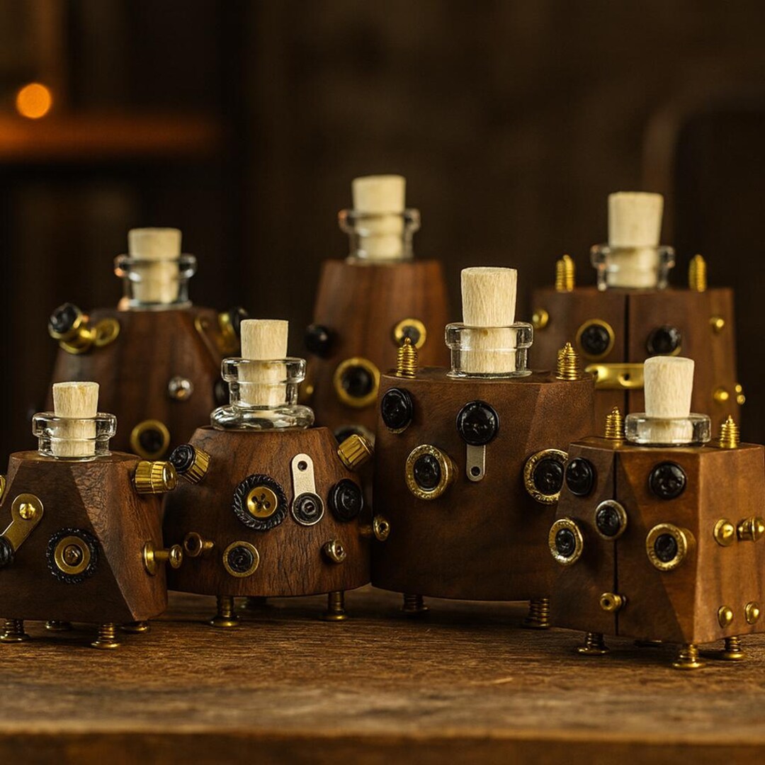 Black Walnut Wood Punk-style Steam Robot – Handmade Aromatherapy ...