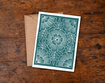 Block print cards | Etsy