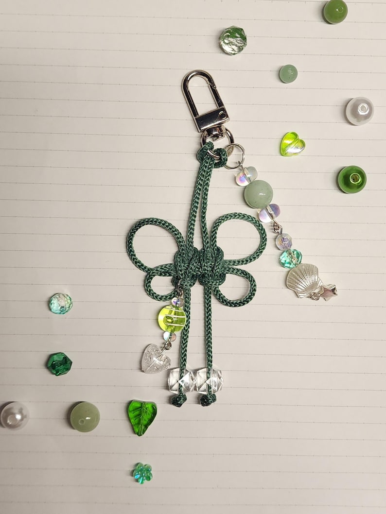 Handmade Personalized Chinese Good Luck Knot Butterfly Keychain Charm ...