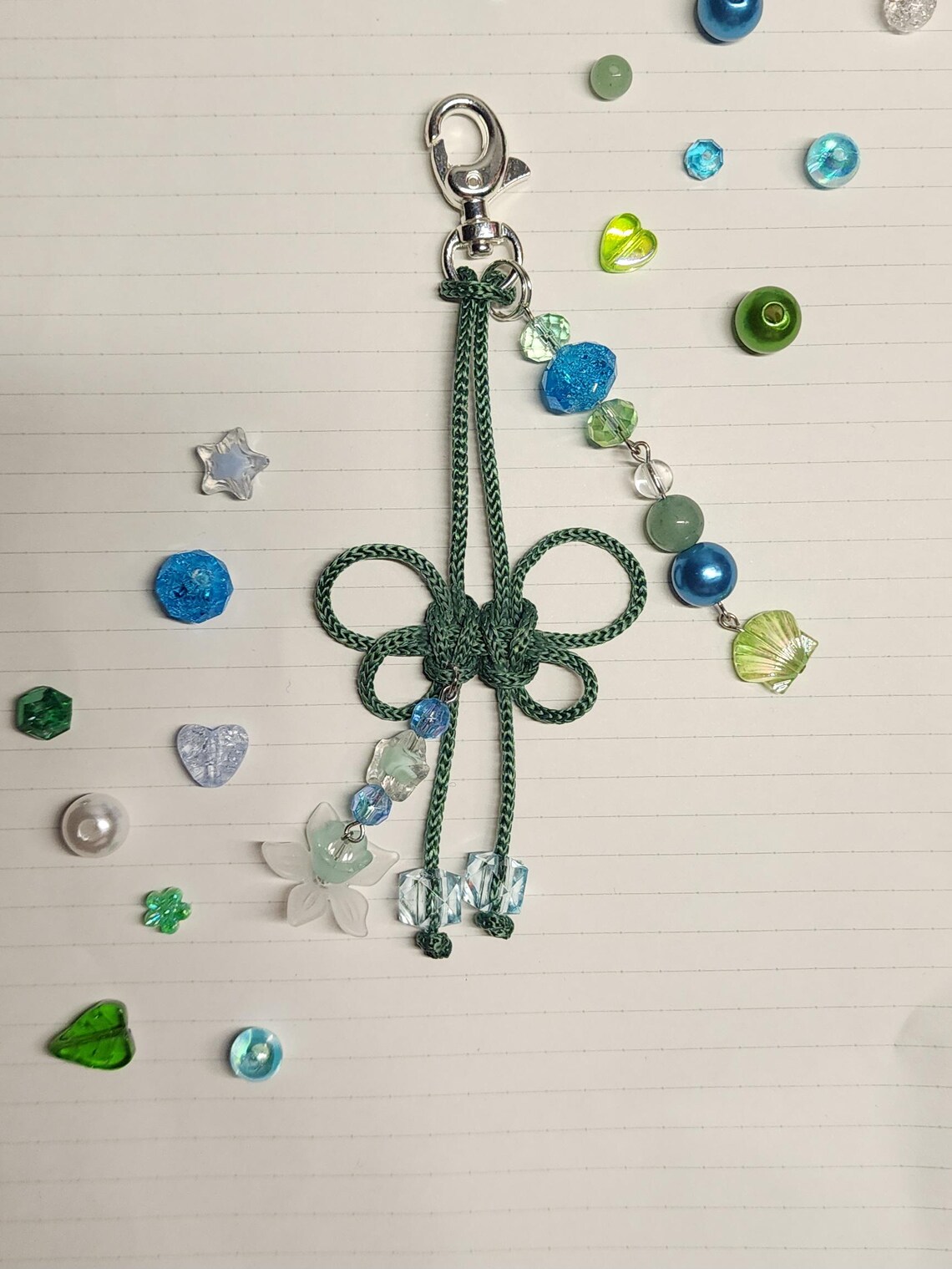 Handmade Personalized Chinese Good Luck Knot Butterfly Keychain Charm ...
