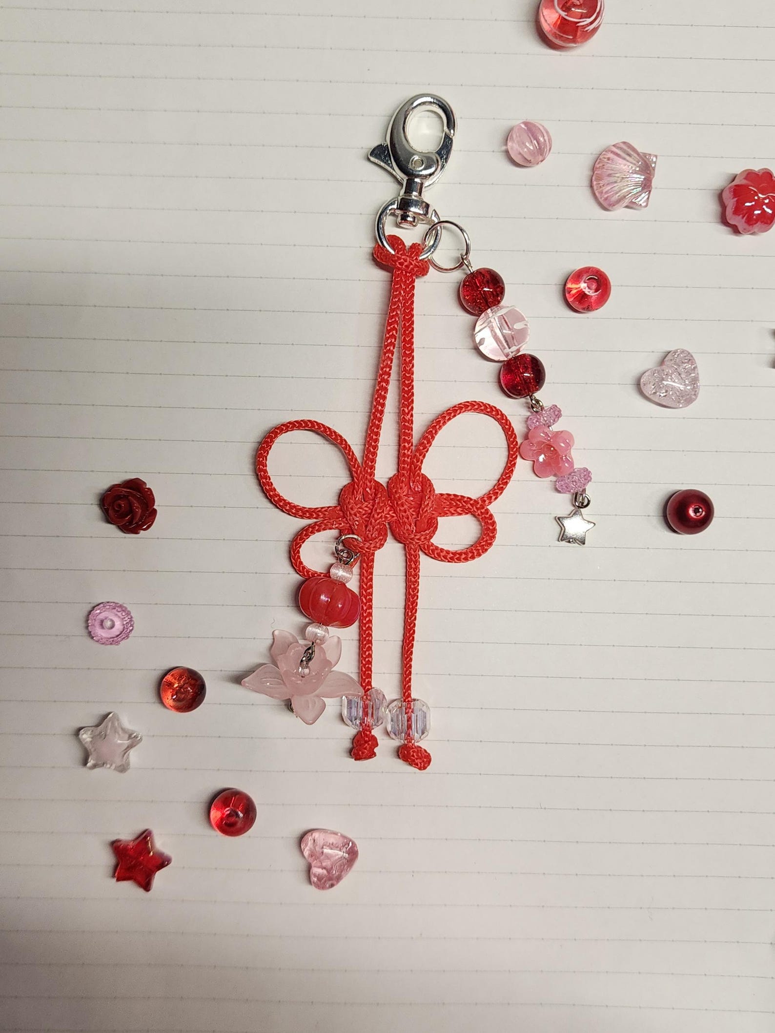Handmade Personalized Chinese Good Luck Knot Butterfly Keychain Charm ...