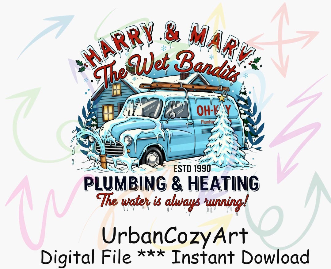 Harry and Marv the Wet Bandits PNG, Blue Plumbing Van Home, We Bandits ...