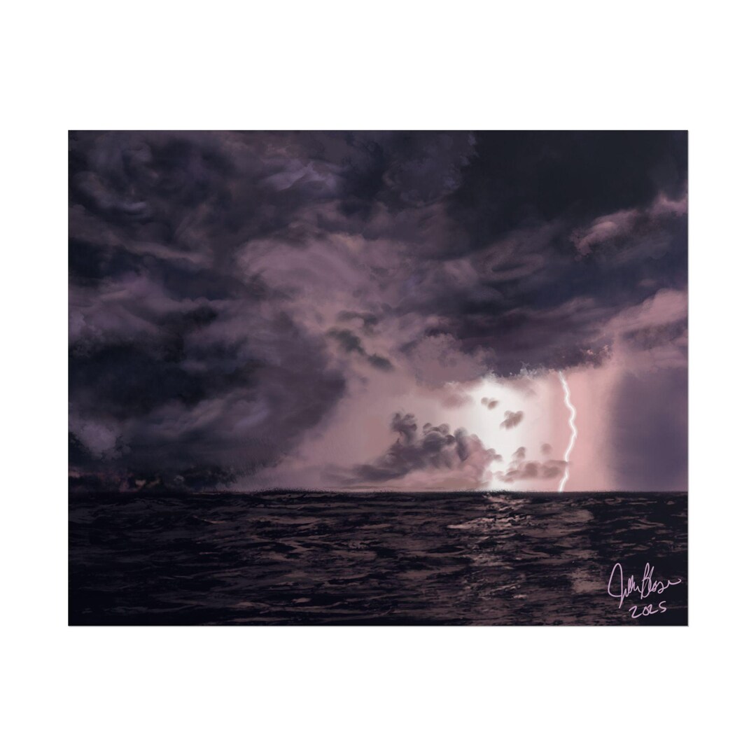 Landscape Posters, Stormy Ocean Wall Art, Matte Prints, Home Decor ...