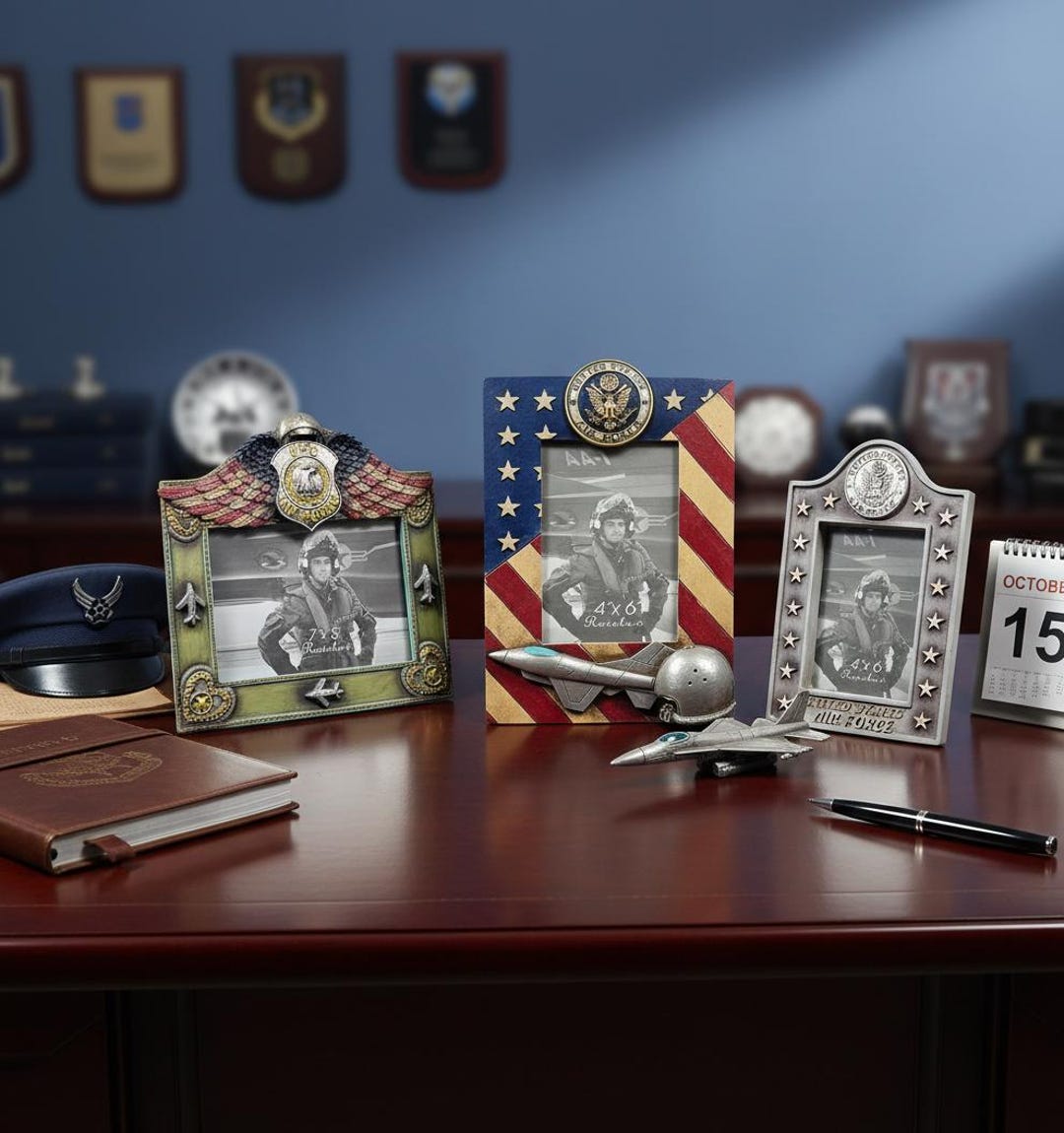 US Air Force Picture Frame 4x6 - Military Veteran Gift - Fighter Jet ...