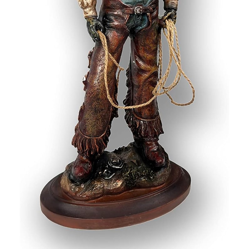 Dust and Hide – Cowboy Rancher Statue (16”) | Hand-painted Western ...