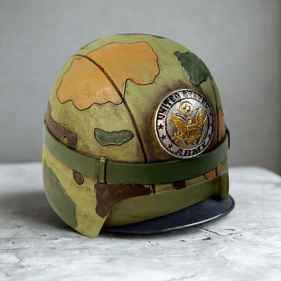 Dust and Hide Army Helmet Camo Piggy Bank – Large Military Helmet Coin ...