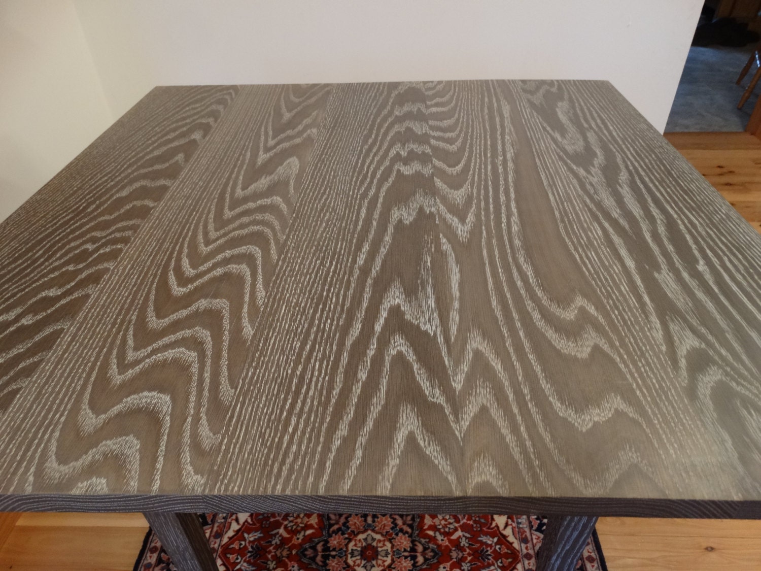 Custom Oak Table With a Cerused Finish - Etsy